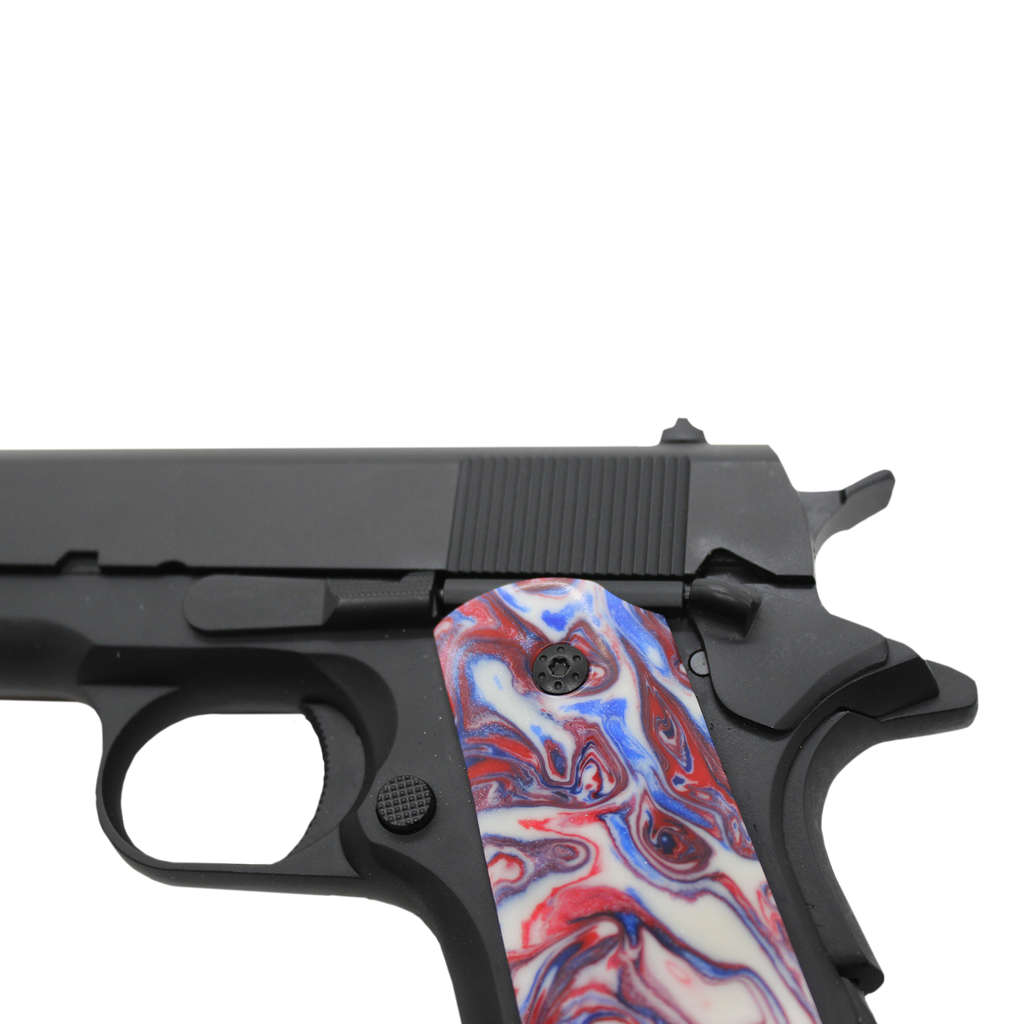 Custom 1911 Black GBB Pistol with Marble Grips (Gas) - Gel Blaster Guns ...